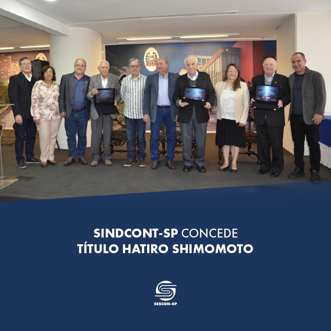 Sindcont-SP concede Título Hatiro Shimomoto - SESCON SP